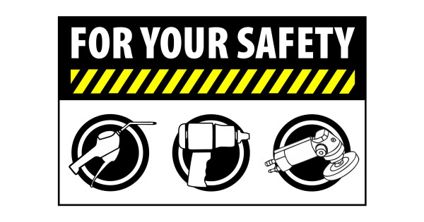 Consider safety when operating pneumatic - air tools